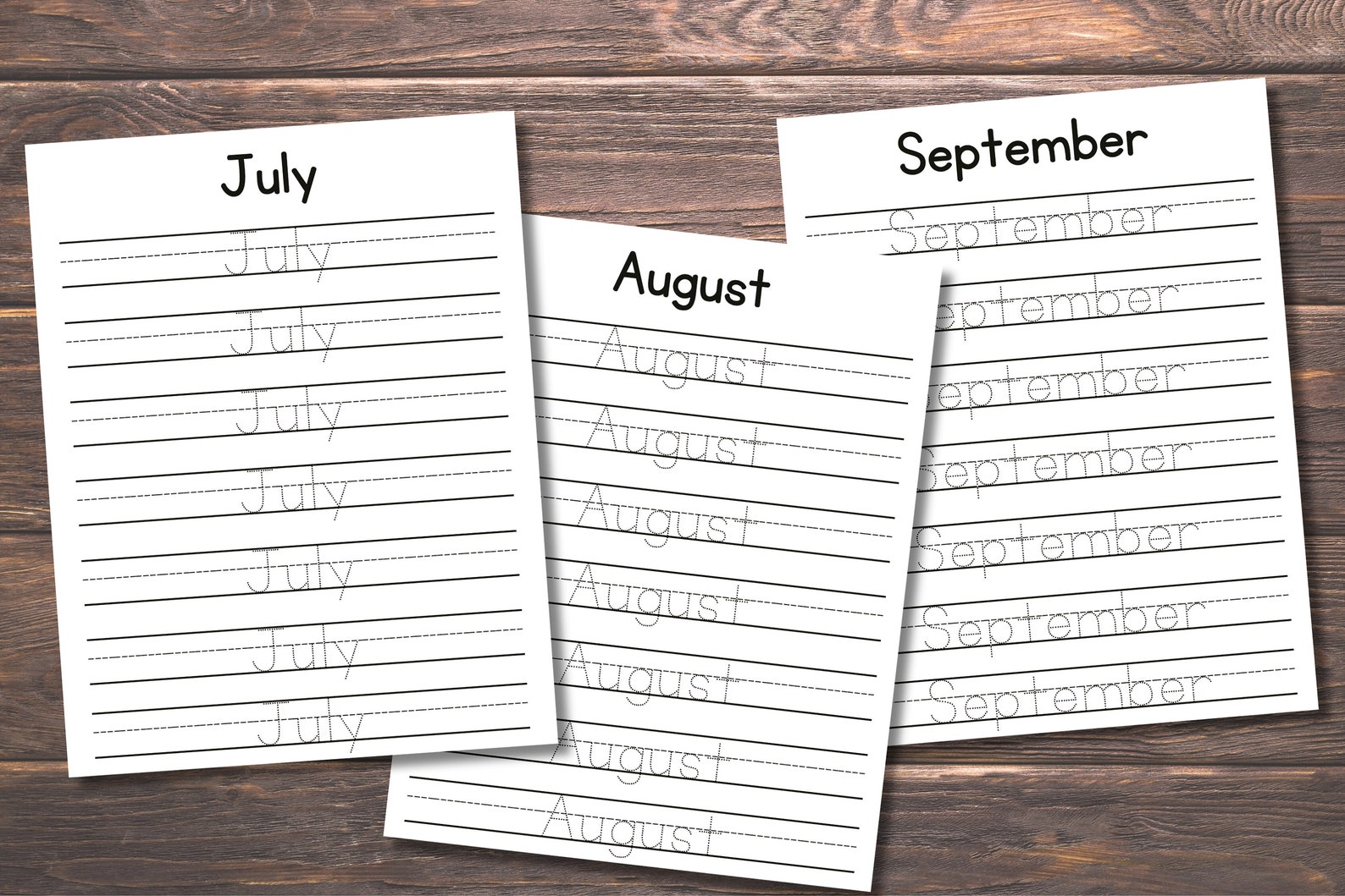 Months of the Year Tracing Worksheet Printable Handwriting Practice ...