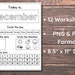 12 Printable Preschool Calendar Worksheet Pages Month Day - Etsy
