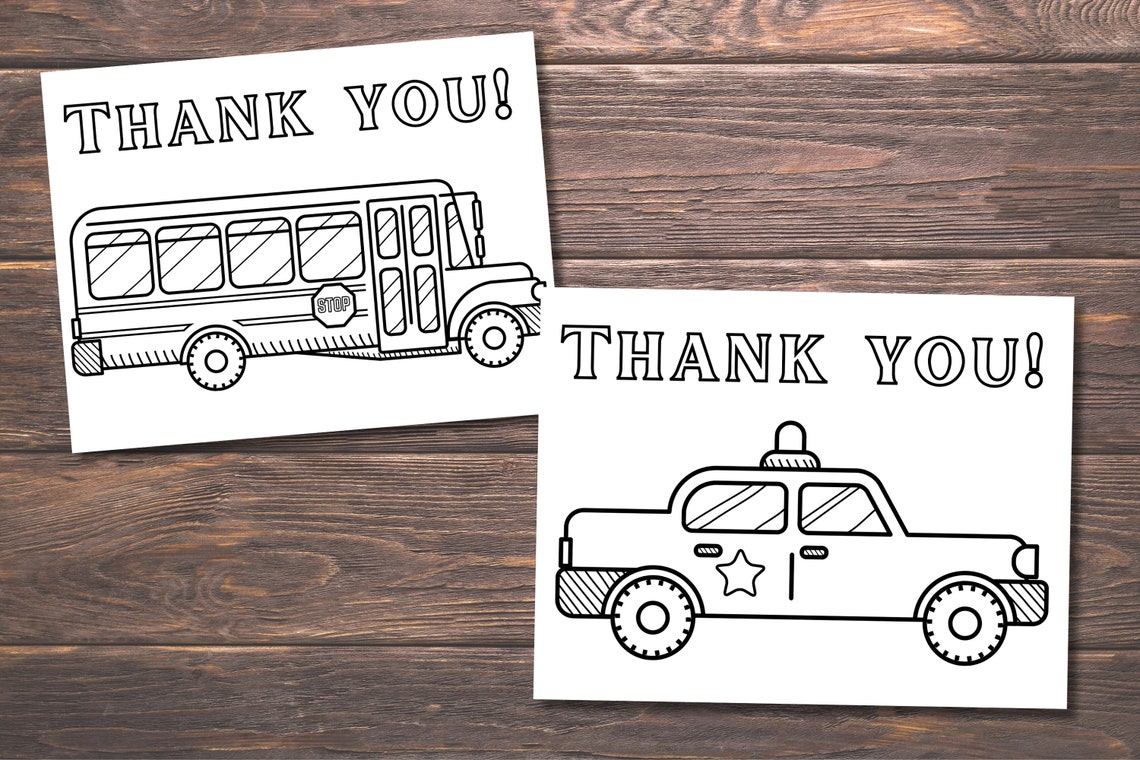 Printable Thank You Card for Community Workers Thank You Coloring Card ...