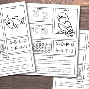 26 Alphabet Worksheets, Upper & Lowercase, Kindergarten,preschool ...