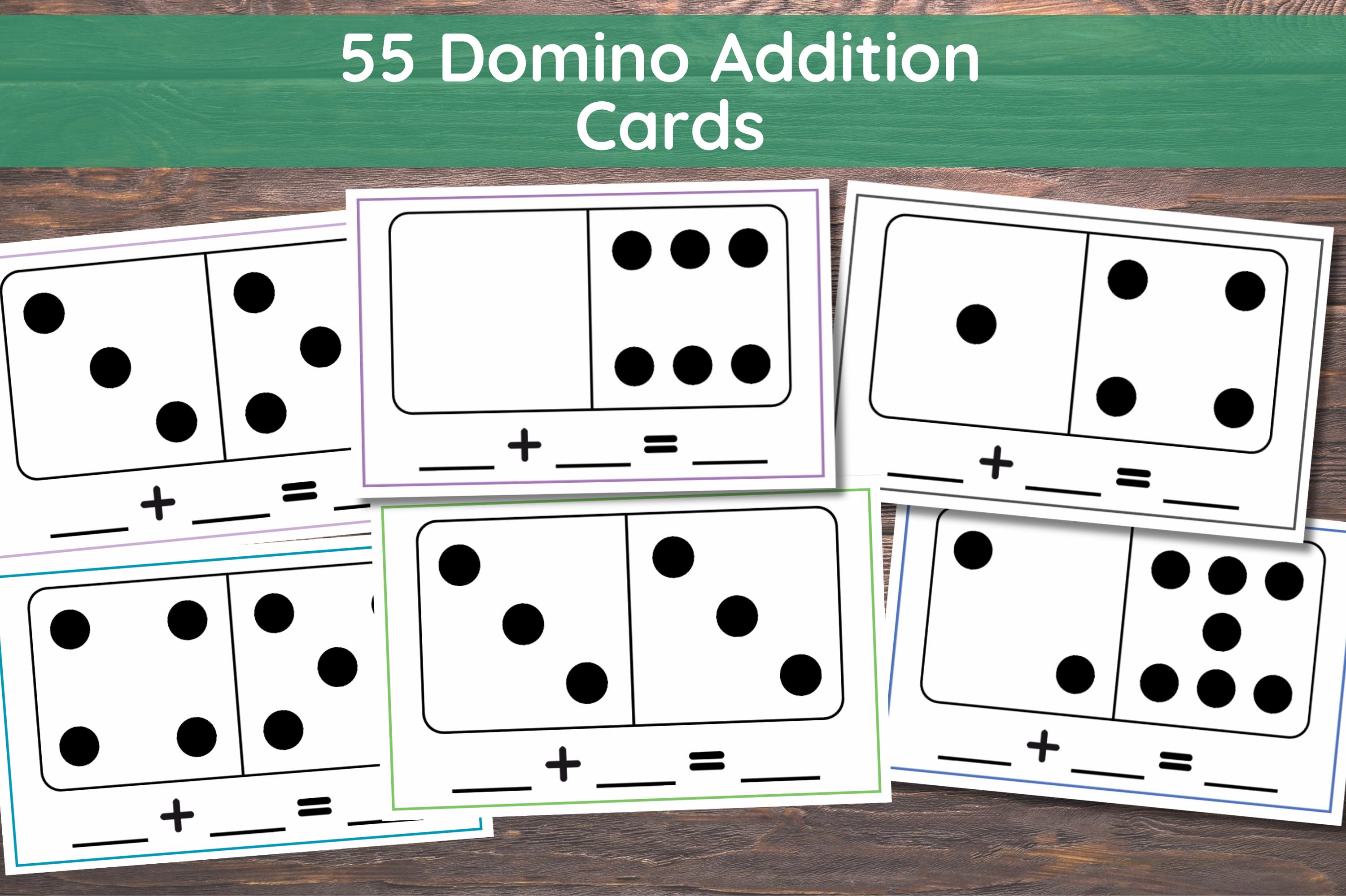 Domino Addition Cards, Montessori Math Addition, Homeschool Math ...