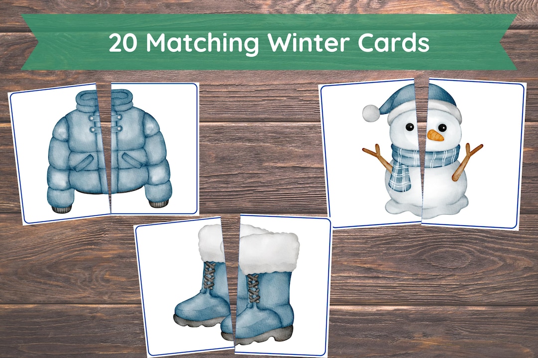 Winter Matching Toddler Activity,winter Matching, Montessori ...