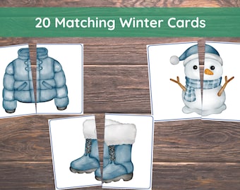 Winter Matching Toddler Activity,winter Matching, Montessori ...