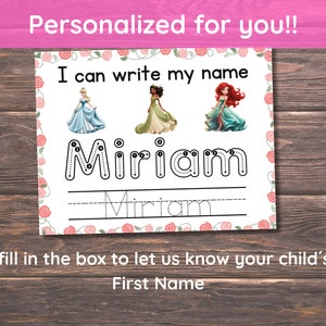 Custom Name Tracing Sheet Handwriting Practice Personalized Name Trace ...