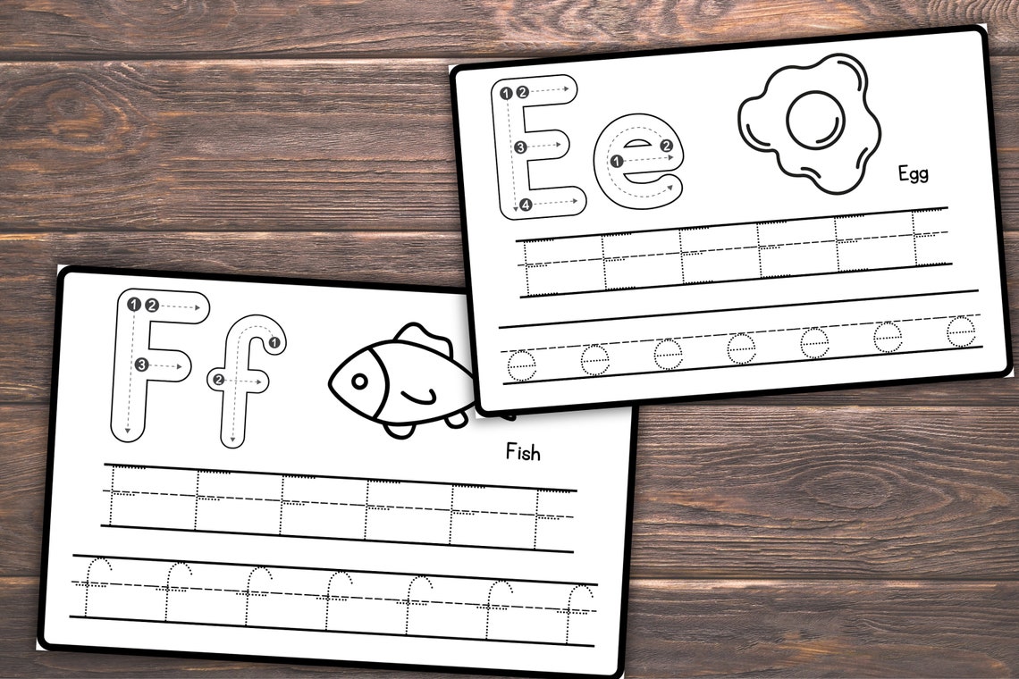 26 ABC Phonics Tracing Cards Preschool-kindergarten - Etsy