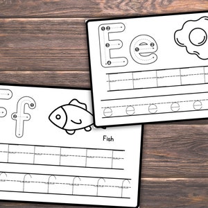 26 ABC Phonics Tracing Cards, Preschool-kindergarten Handwriting and ...