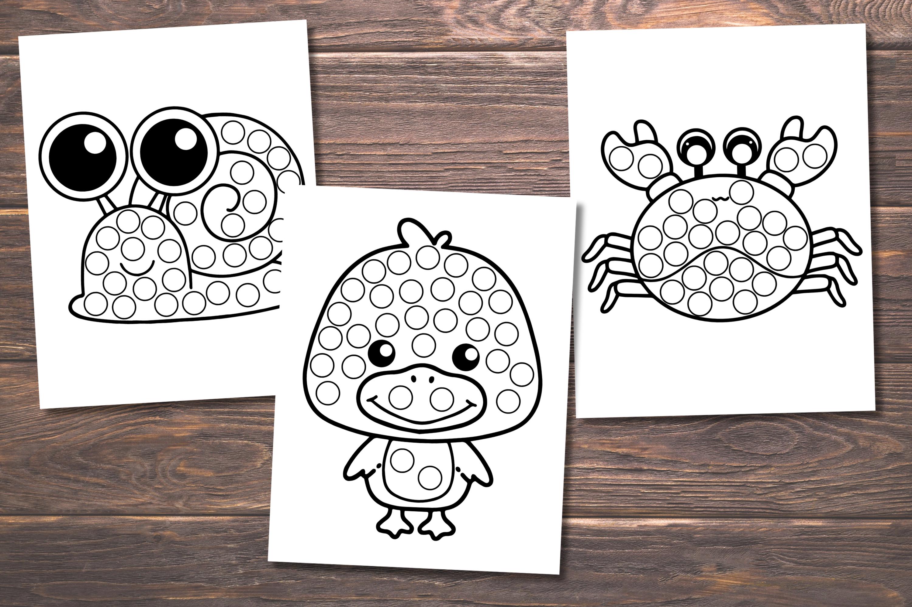 Kids Coloring Page: Dot Marker Coloring Pages | Animal Dot Marker ...