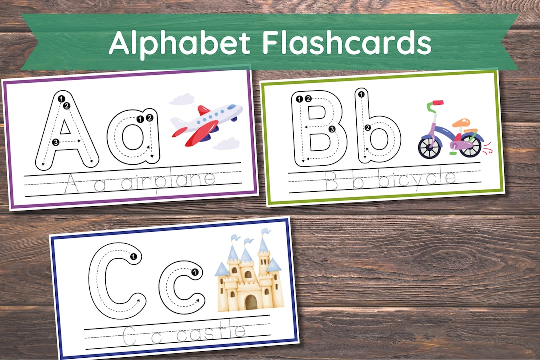 Alphabet Flashcards, Printable ABC Cards, Jumbo Tracing Cards, Play ...