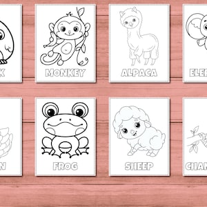 30 Easy Coloring Pages for Kids, Coloring Page Bundle Wall Art ...