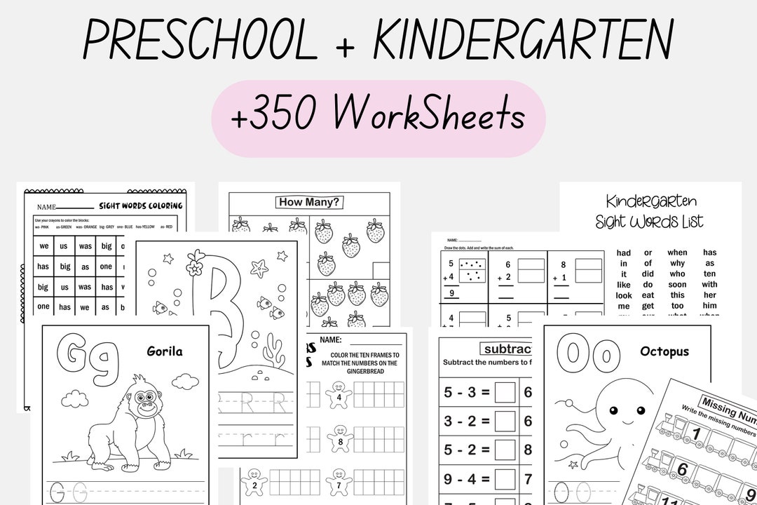 Hojas de trabajo imprimibles para niños pequeños o libro de - Etsy España