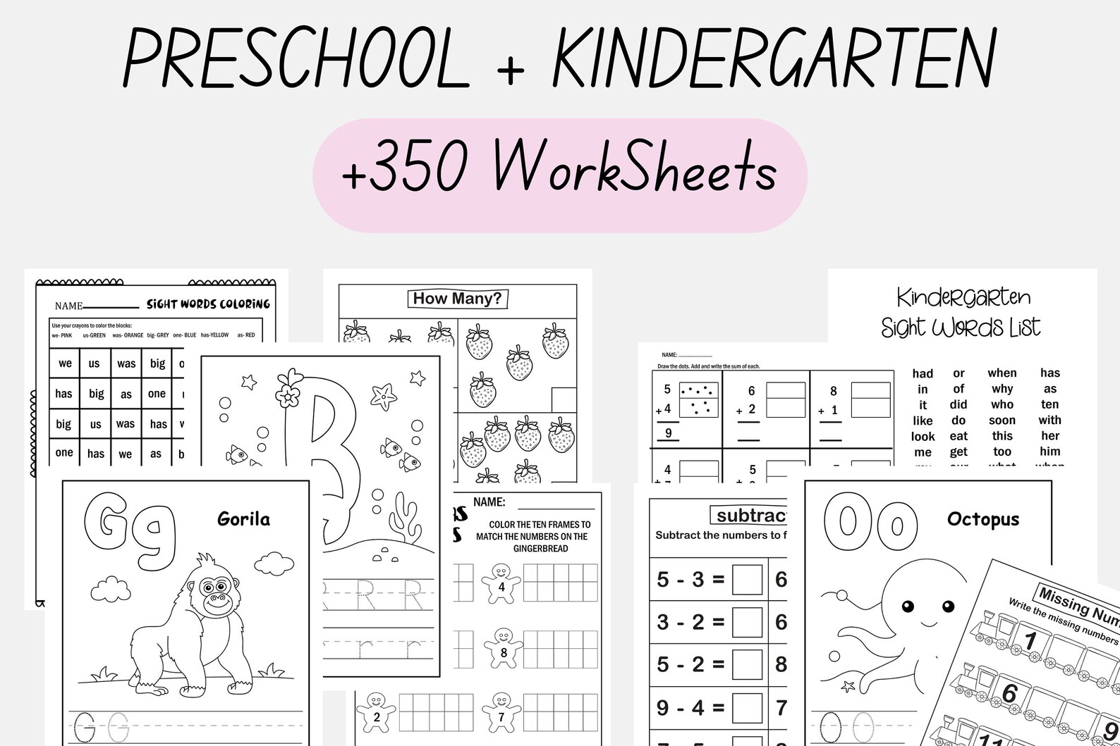 Hojas de trabajo imprimibles para niños pequeños o libro de - Etsy España