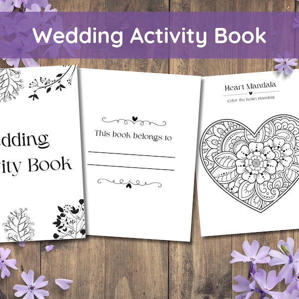 Kids Wedding Activity Book - Etsy