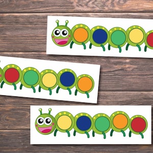 Pom Pom Color Sorting Game, Caterpillar Pom Pom, Color Matching ...
