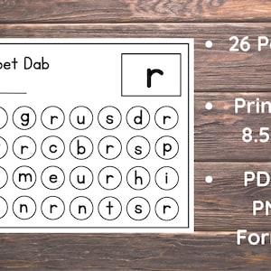 26 Printable Alphabet Lowercase Dab It Worksheets | Preschool-kdg ...