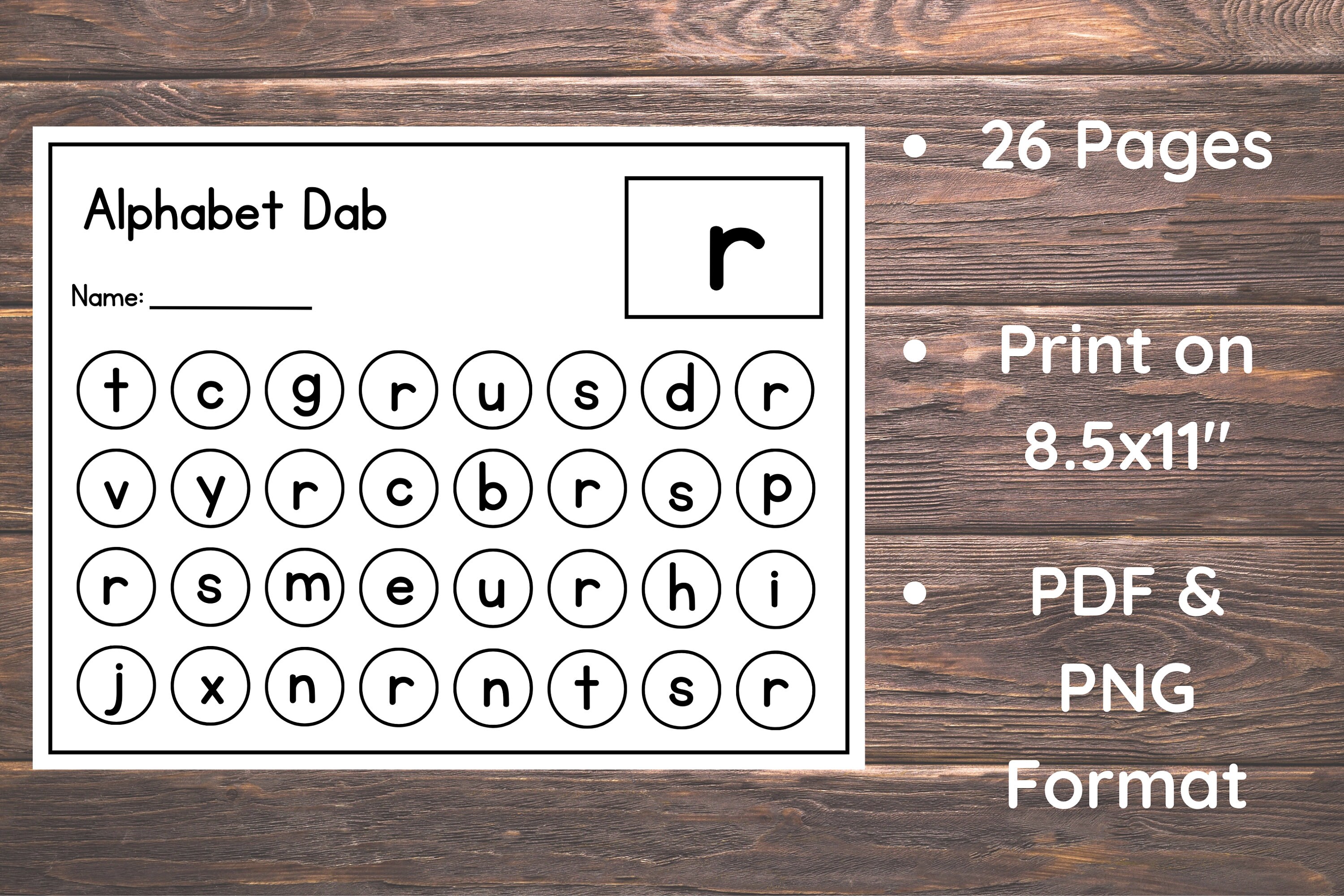 26 Printable Alphabet Lowercase Dab It Worksheets | Preschool-kdg ...