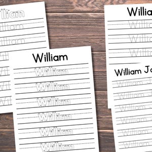 Custom Name Tracing Sheet Handwriting Practice Personalized Name Trace ...