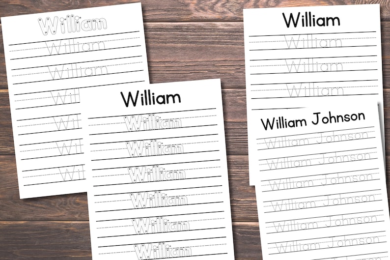 Custom Name Tracing Worksheets PDF | Personalized Name Writing Practice ...