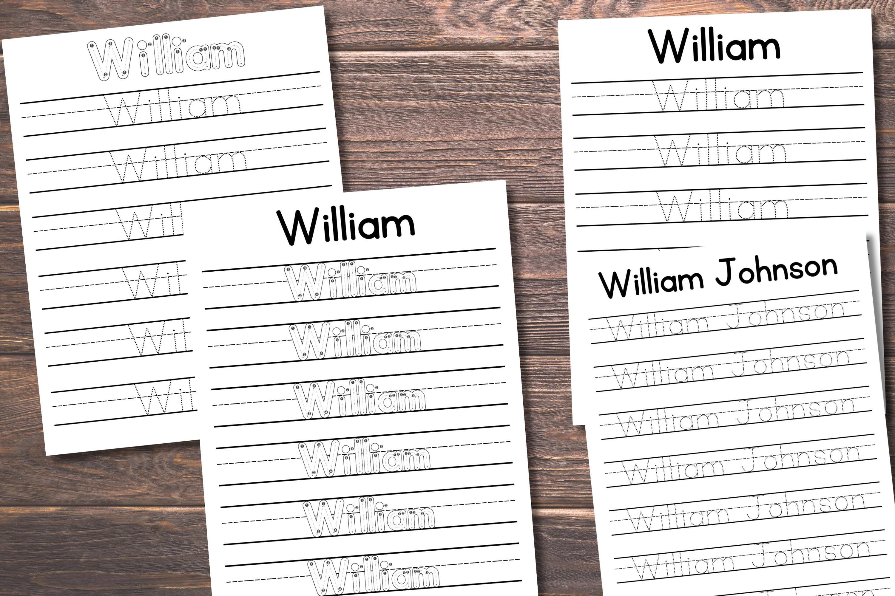 Custom Name Tracing Worksheets PDF | Personalized Name Writing Practice ...