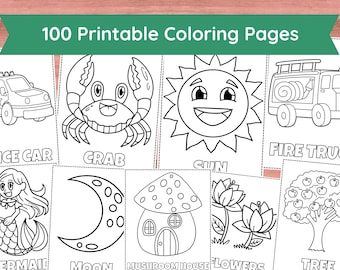52 Easy Coloring Pages for Kids, Toddlers, Preschoolers Toddlers ...