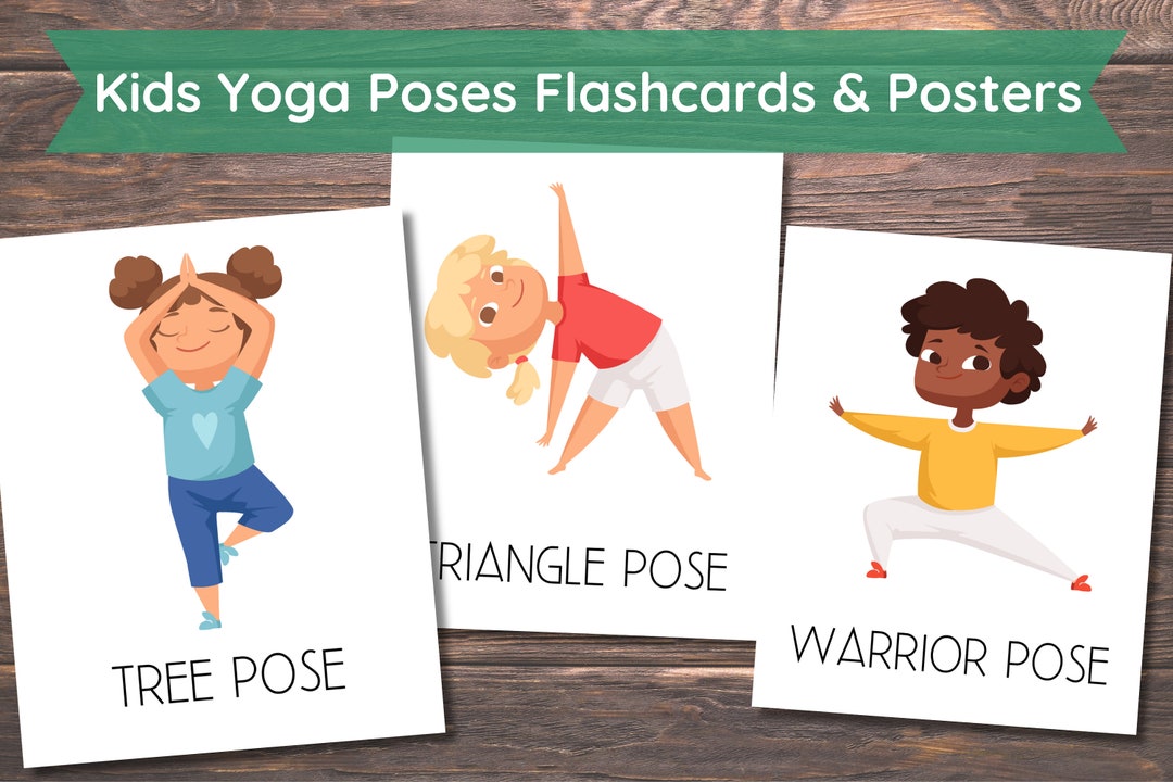 Kids Yoga Poses, 16 Yoga Flashcards, Kids Movement Activity, Yoga Poses ...
