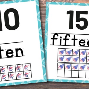 Printable Under the Sea Theme Number Posters | Numbers Classroom Decor ...