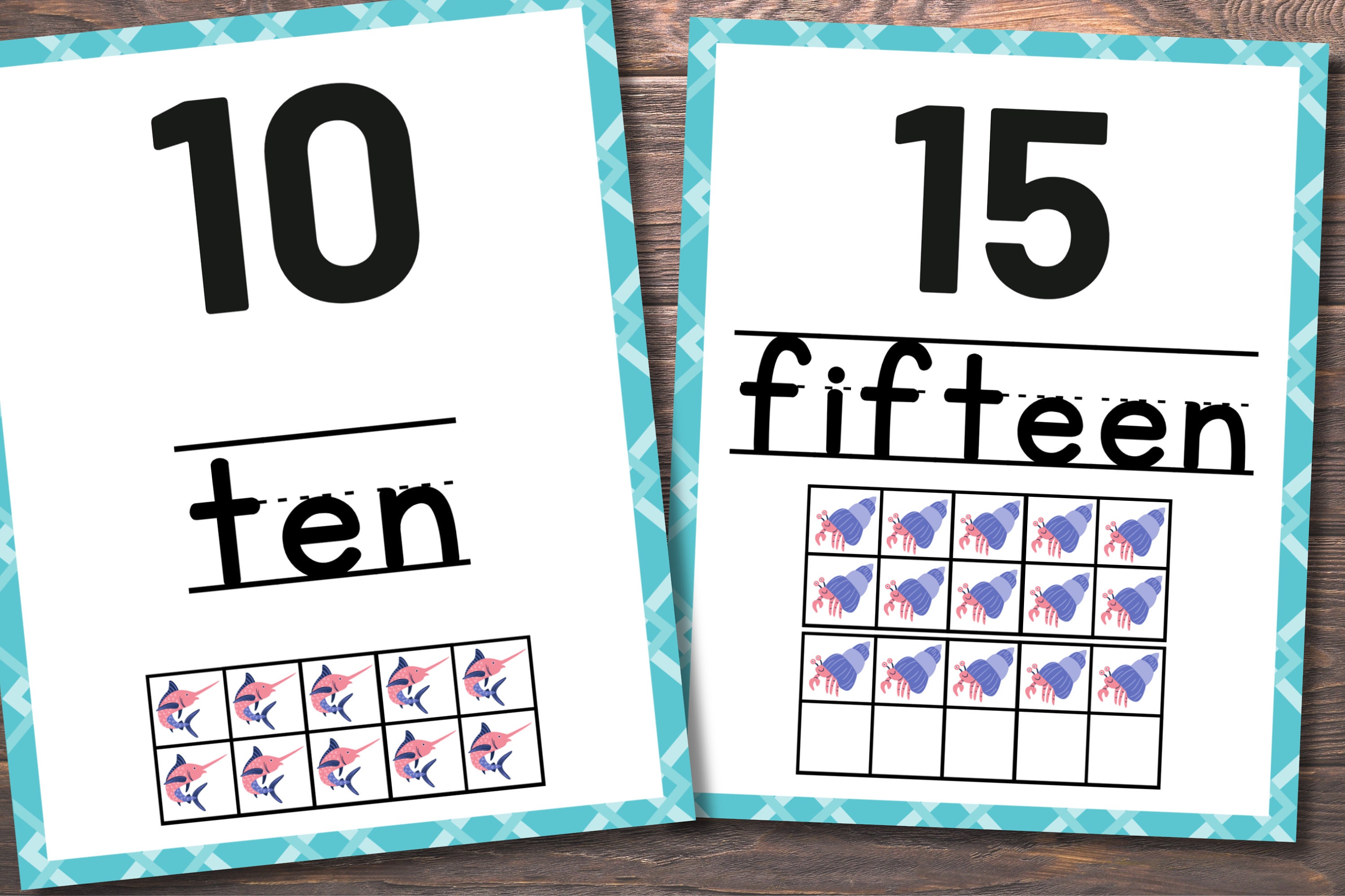 Printable Under the Sea Theme Number Posters | Numbers Classroom Decor ...