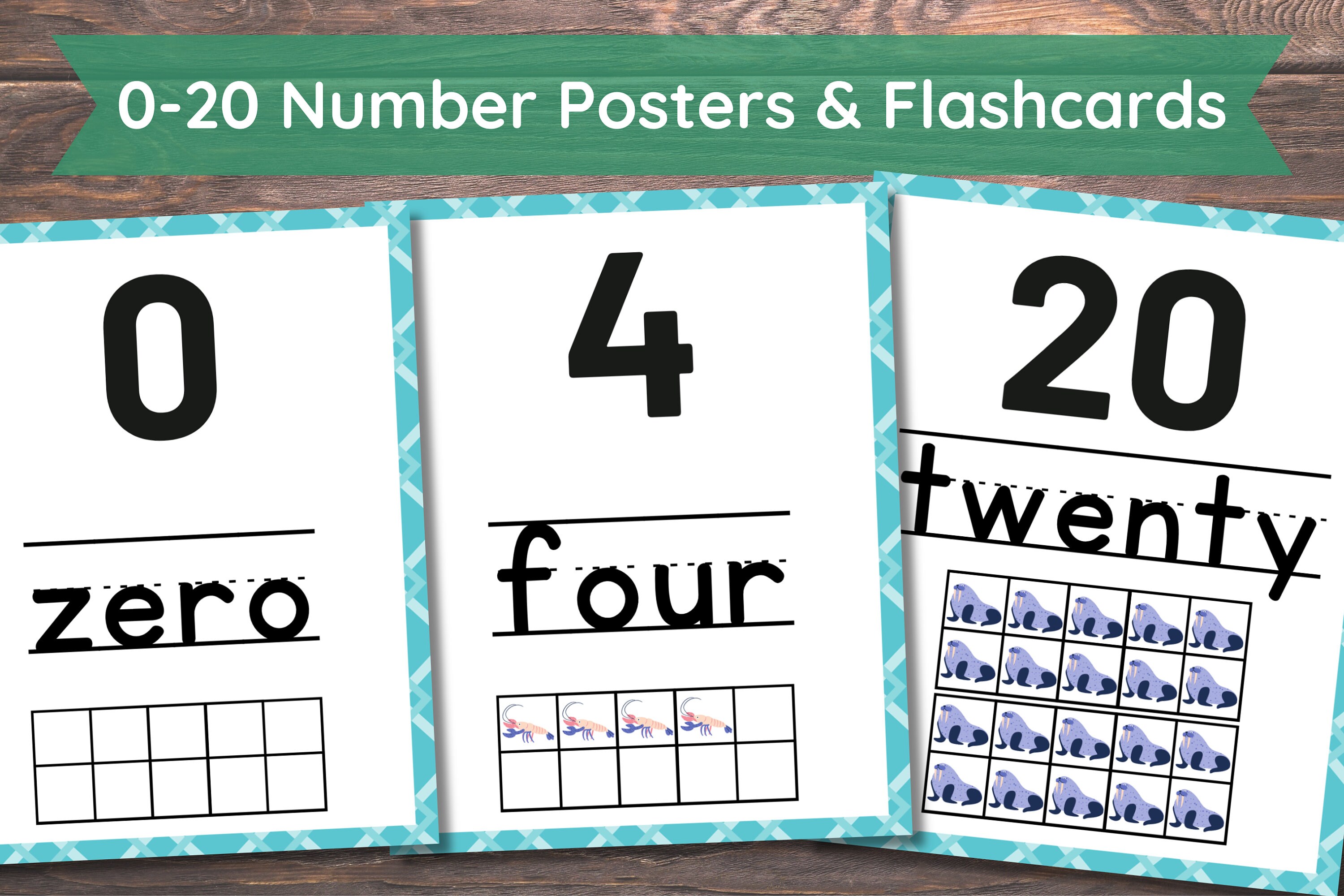 Printable Under the Sea Theme Number Posters | Numbers Classroom Decor ...