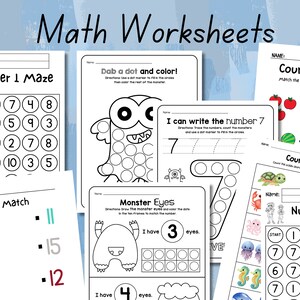 Preschool Pre-k Kindergarten Learning Bundle 600 Pages Printable ...