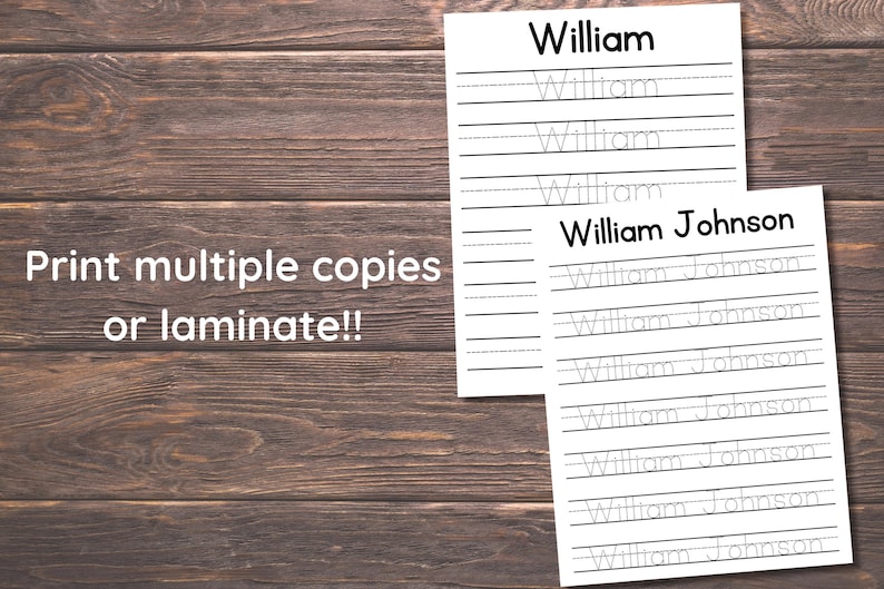 Custom Name Tracing Worksheets PDF | Personalized Name Writing Practice ...