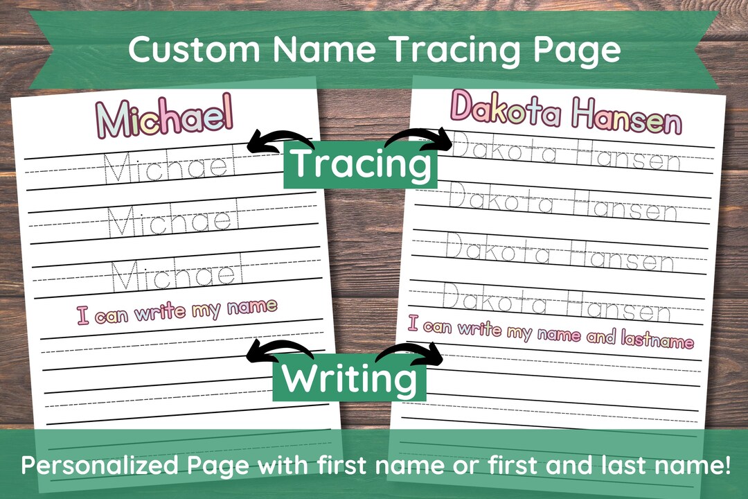 Custom Name Tracing Page, Custom Name Tracing Sheet Handwriting ...