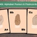 ASL american Sign Language Alphabet Posters & Flashcards ASL Alphabet ...