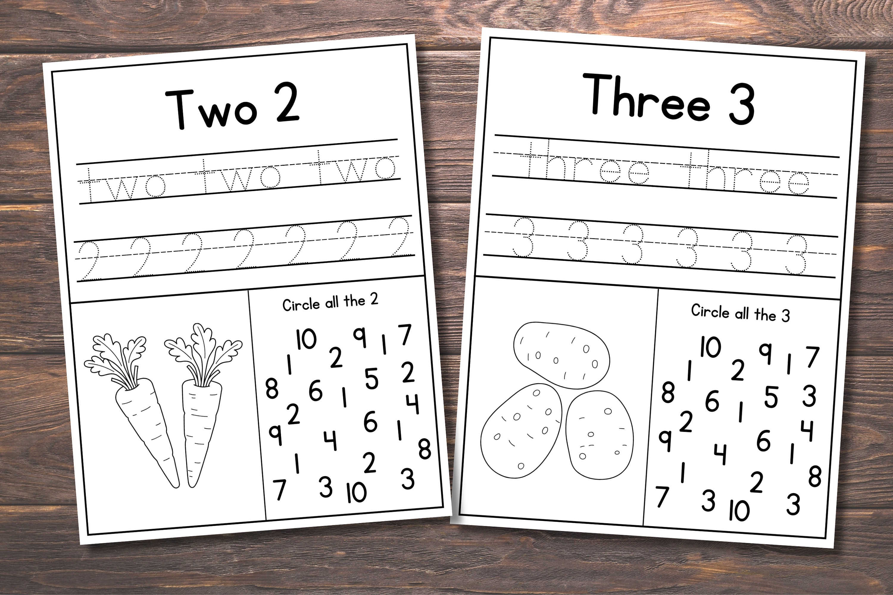 1-10 Number Tracing, Preschool Worksheet Printable, Handwriting ...