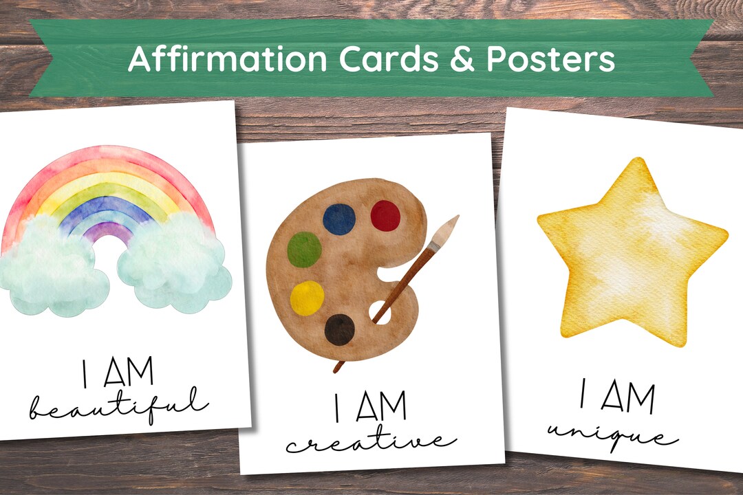 Affirmation Cards for Kids, Motivational Cards, Kids Positivity Cards ...