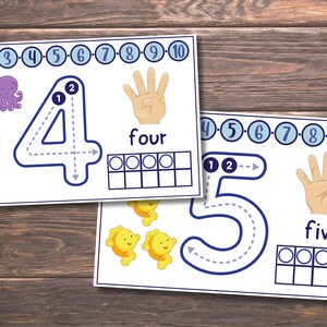 Preschool Printables Numbers 1-10 Play Doh Mats Toddler Activities ...
