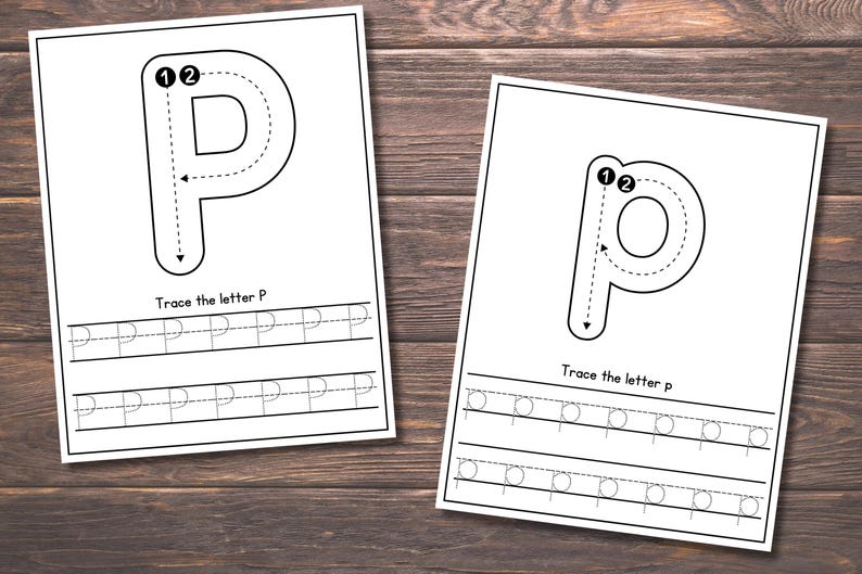 Alphabet Tracing Worksheets for Kids, Printable Letter Tracing Workbook ...