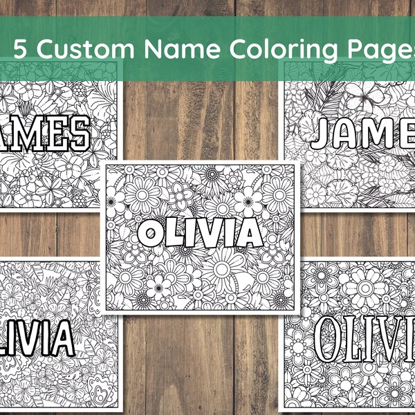 Printable Name Coloring - Etsy