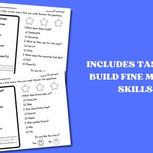 Kindergarten at Home Reading Worksheets | Comprehension Passages ...