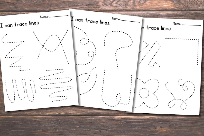 Preschool Line Tracing Worksheets, Lines Trace Pages Printable ...
