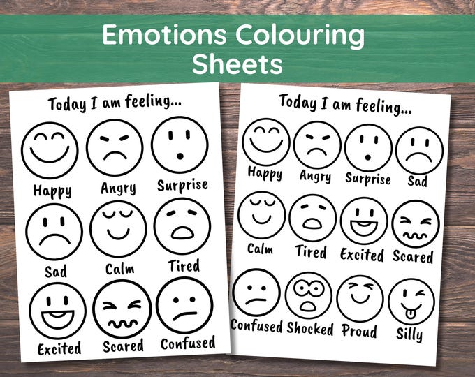 Emotions Colouring Sheets | Emotions Coloring Pages | Today I Am ...