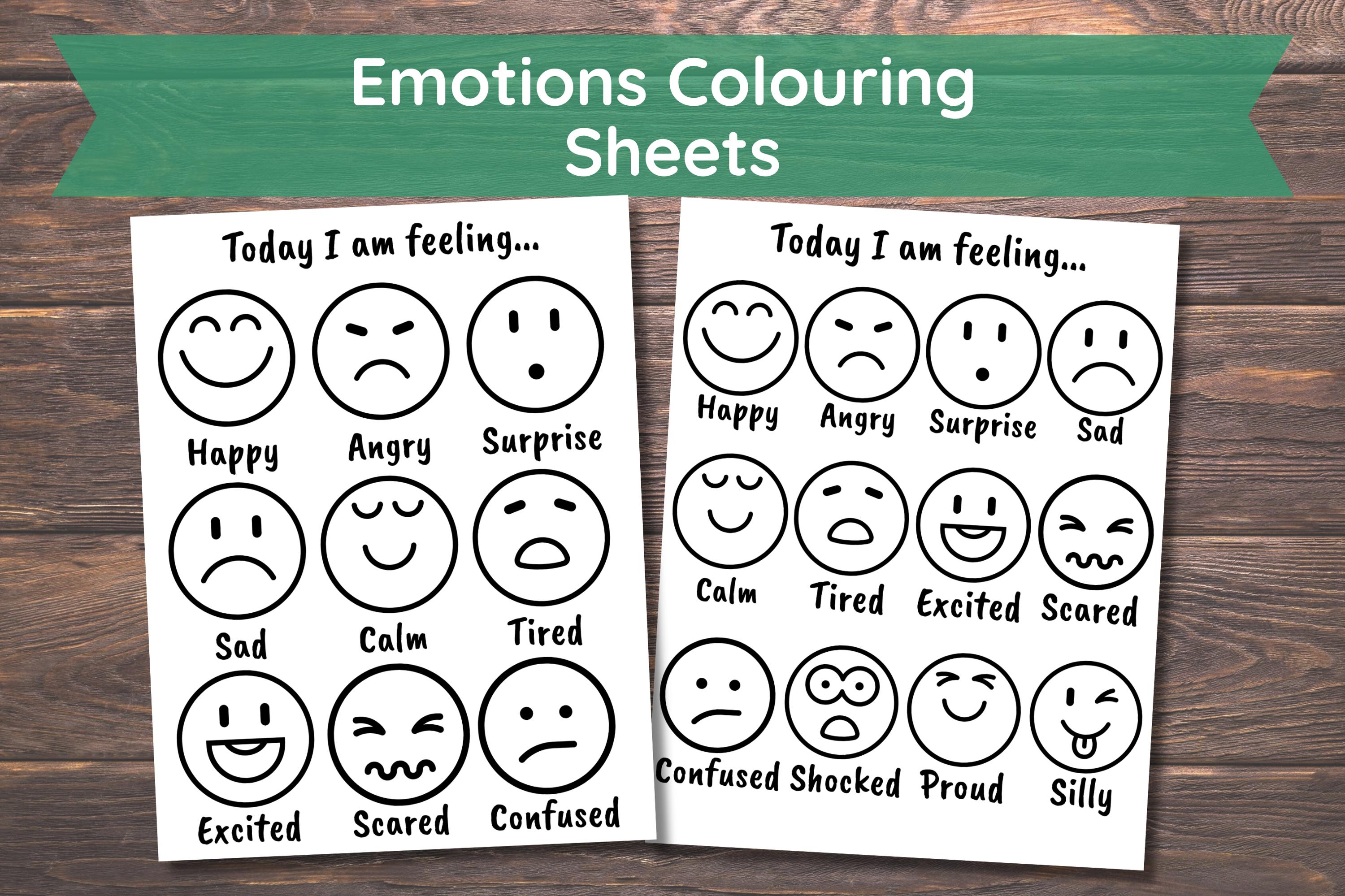 Emotions Colouring Sheets | Emotions Coloring Pages | Today I Am ...