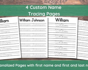 Custom Mom Name Tracing Sheet Handwriting Practice Personalized Name ...