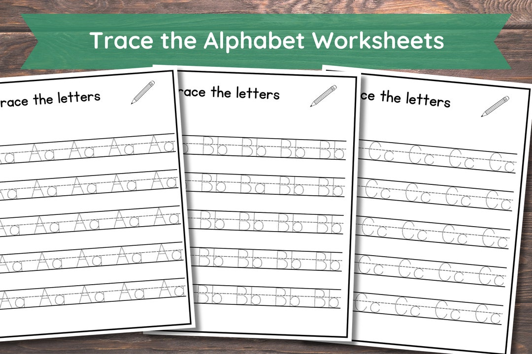 26 Printable Trace the Alphabet Worksheets | Preschool-kdg Phonics ...