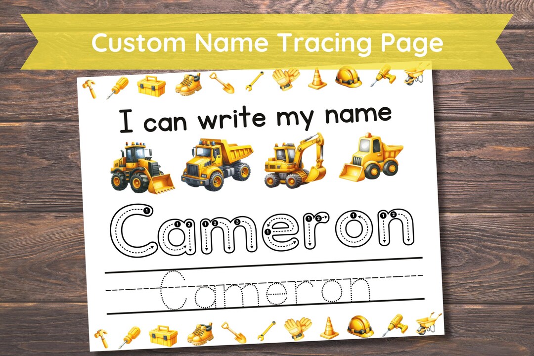 Custom Name Tracing Sheet Handwriting Practice Personalized Name Trace ...