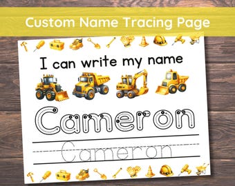 Custom Name Tracing Page Handwriting Practice Personalized Name Trace ...