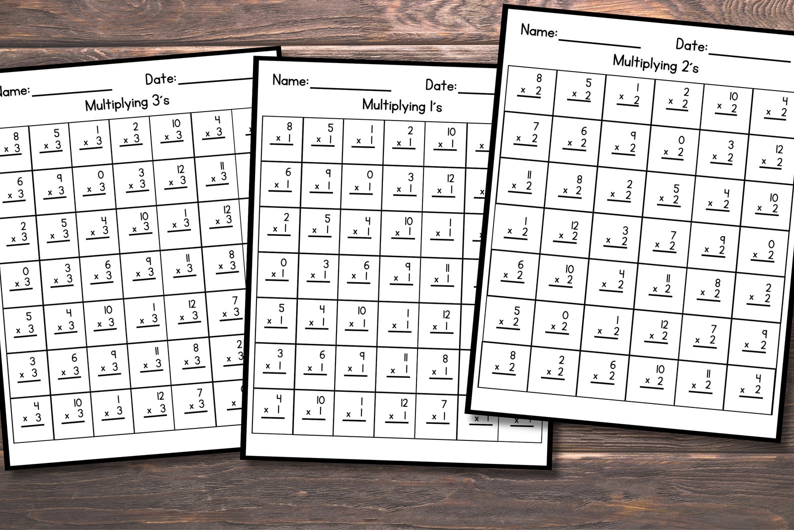 24 Printable Multiplying Practice Worksheets | Numbers 1-12 | 1st-4th ...