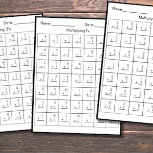 24 Printable Multiplying Practice Worksheets | Numbers 1-12 | 1st-4th ...