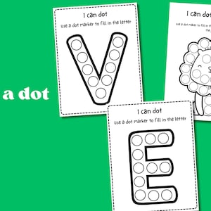 Mega Preschool Activity Worksheets Bundle, PDF Printable, Alphabet, Dot ...