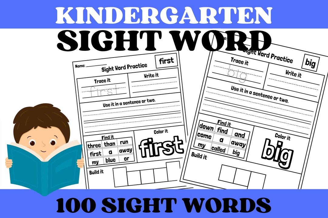 100 Printable Let's Learn Fry 1st Hundred Sight Words Worksheets ...