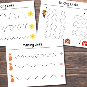 Tracing Practice, Pre-writing Worksheets, Line Tracing, Toddler ...