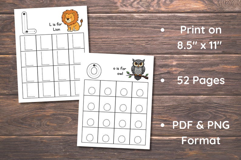 52 Uppercase Lowercase Alphabet Tracing Worksheets | Printable ...